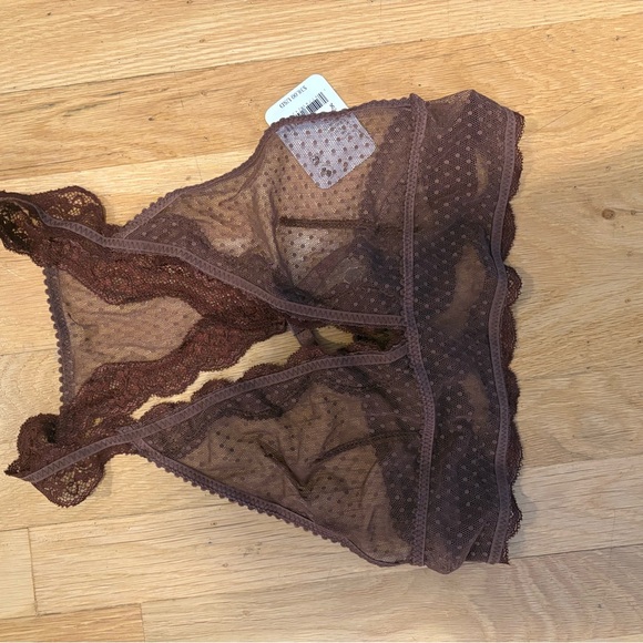 Free People | Intimates & Sleepwear | Free People Brown Mesh Bra ...